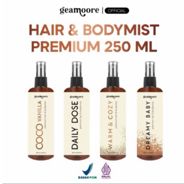 Jual READYSTOK - GEAMOORE HAIR N BODYMIST 250 ML | Shopee Indonesia