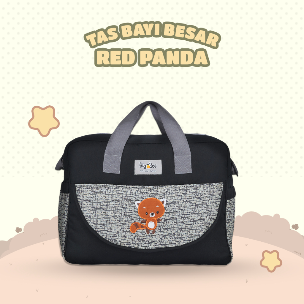 Jual Big Bee Tas Bayi Besar Karakter Red Panda Series - BBT0007HITAM ...