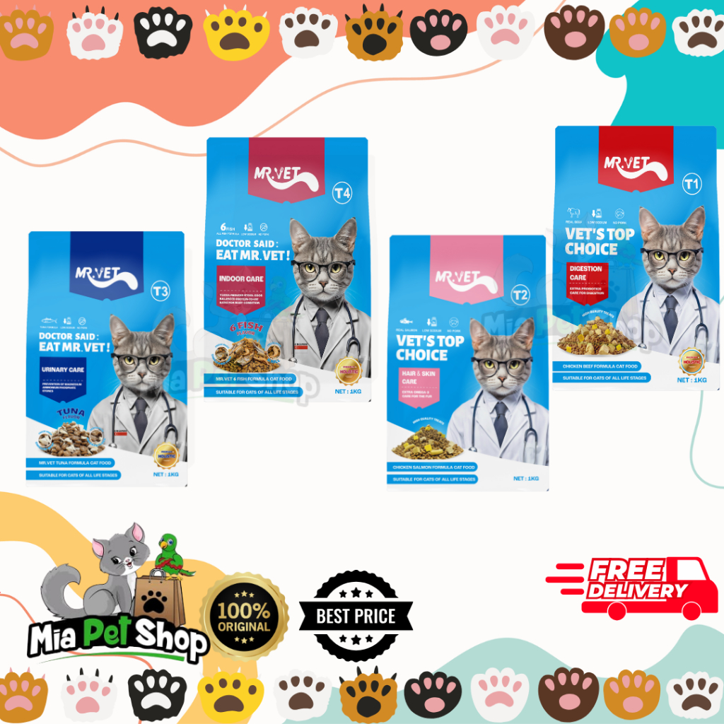 Jual MR VET 1KG - Makanan Pakan Kucing Kering Dry Cat Food | Shopee ...