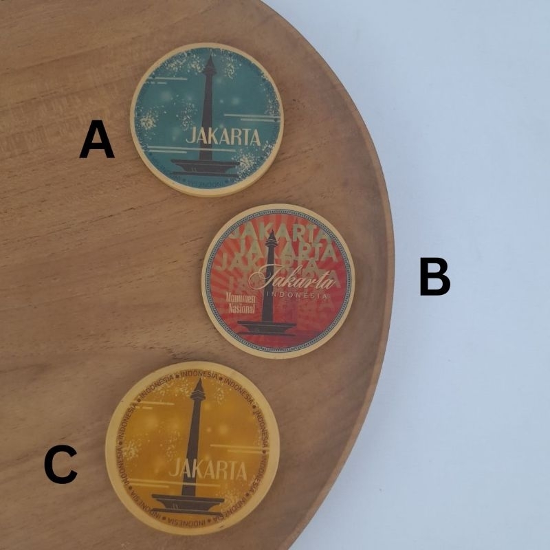 Jual Souvenir Magnet kayu/Tempelan Kulkas khas Monas Jakarta | Shopee ...