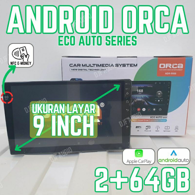 Jual Head Unit Android Orca ADR 9988 - 9" - ECO AUTO SERIES - 9 Inch 9 ...