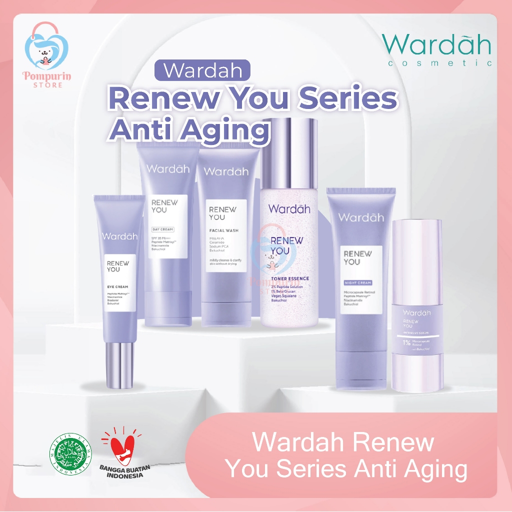 Jual Wardah Renew You Series Anti Aging - Day Night Cream, Facial Wash ...