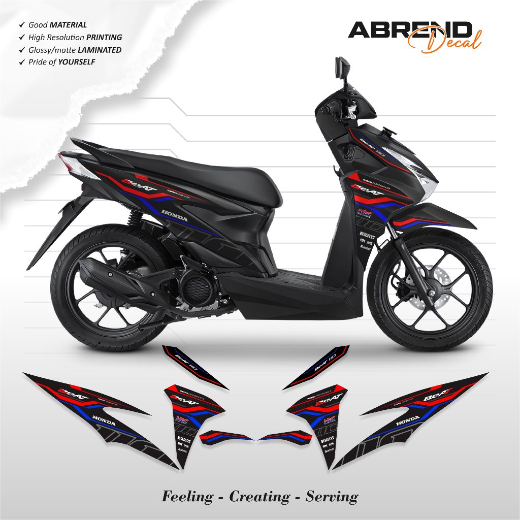 Jual STRIPING BEAT DELUXE 2024 TRI COLOR GRAFIS SIMPEL / STIKER MOTOR ...