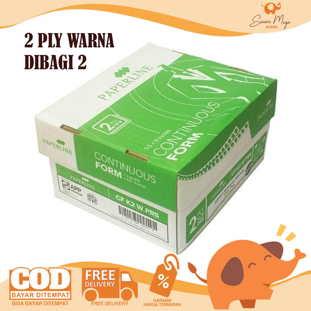 Jual Paperline Continous Form 2 Ply PRS DIBAGI 2 | Shopee Indonesia