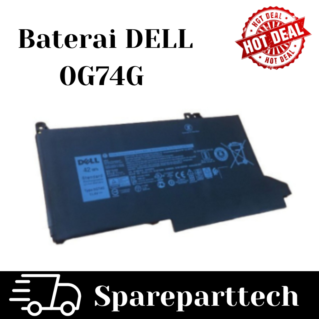 Jual Baterai Dell Latitude 7400 7300 5300 5310 42Wh Type: 0G74G, OG74G ...