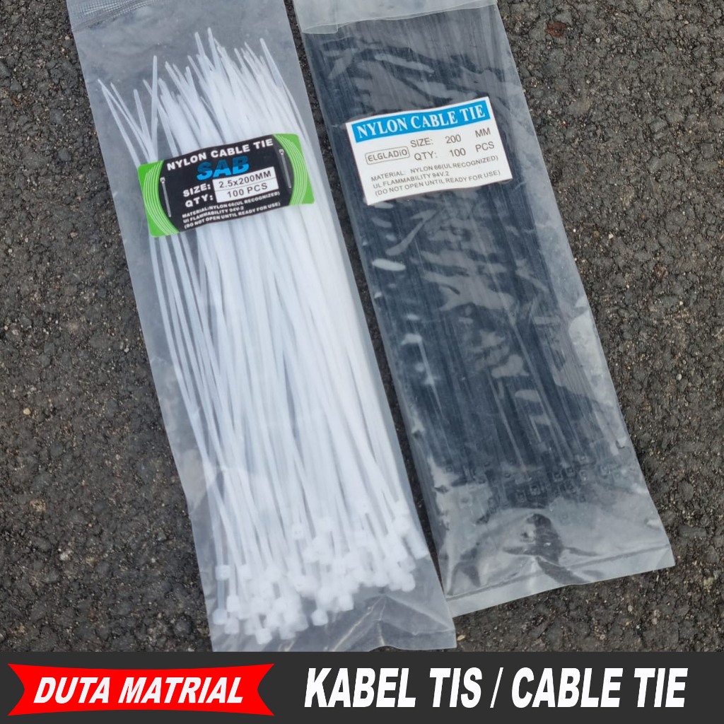 Jual Kabel Ties 20 cm 200 mm Tali Tis Pengikat - Nylon Cable Tie | Shopee Indonesia