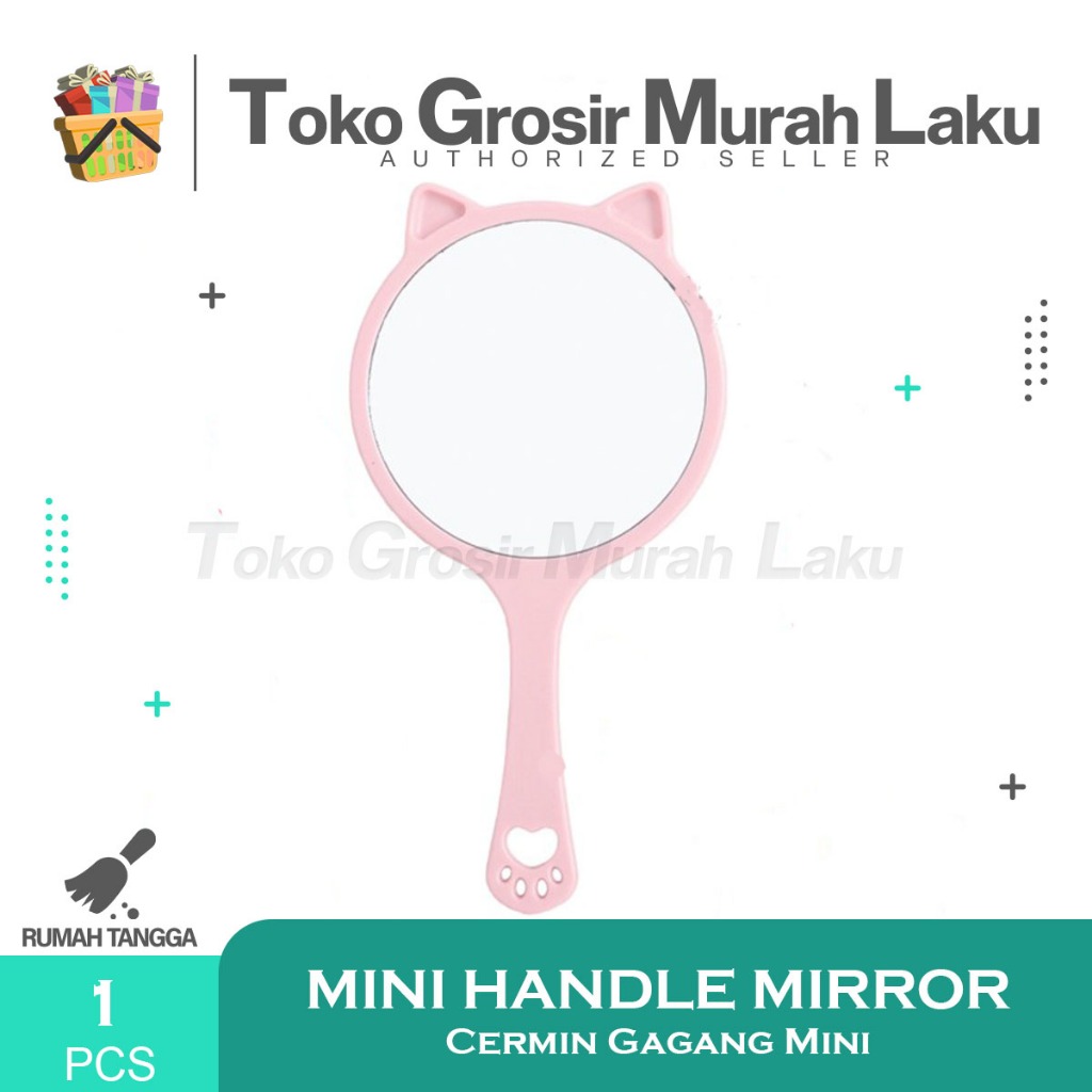 Jual KACA CERMIN GAGANG KARAKTER CERMIN PORTABLE BULAT MOTIF KACA RIAS ...