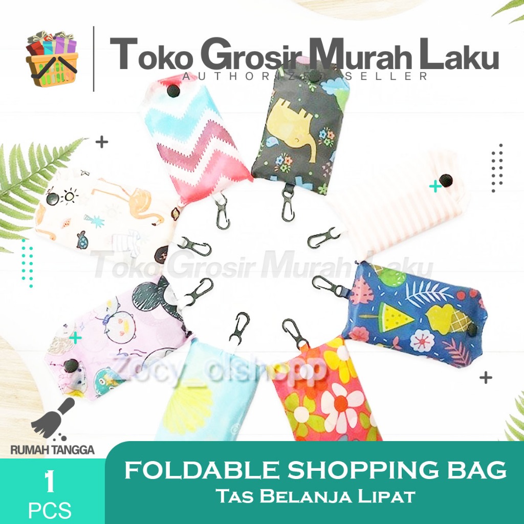 Jual Tas Belanja Lipat 02/ Eco Bag / Shopping Bag / Kantong Belanja Lipat Serbaguna | Shopee ...