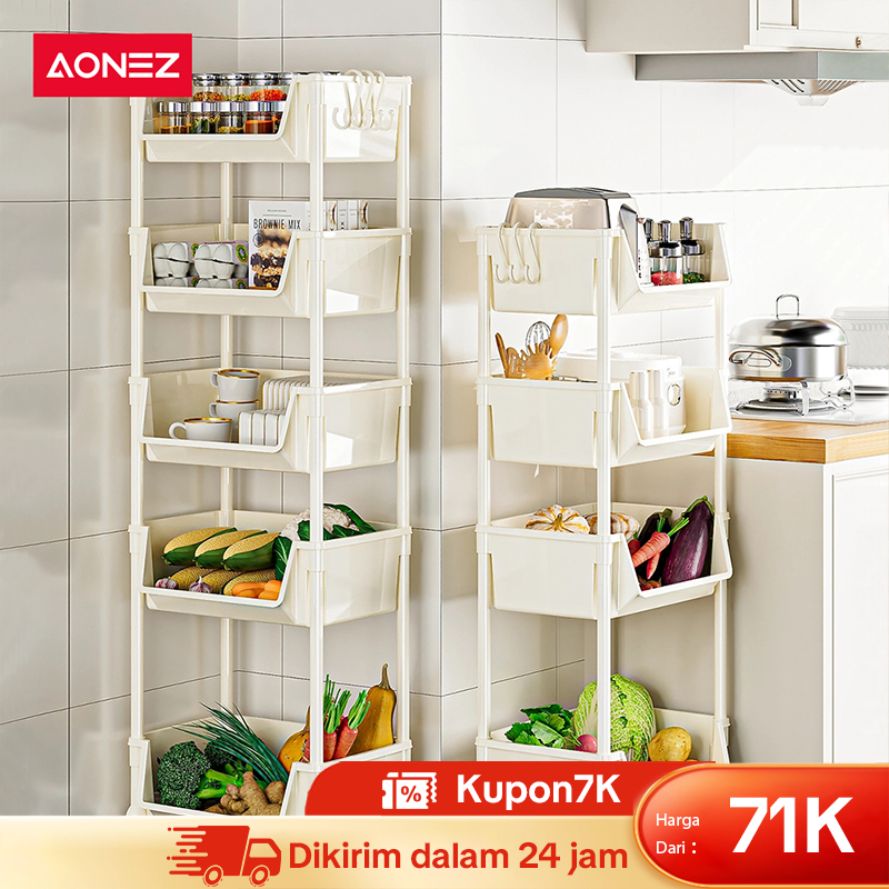Jual AONEZ Rak Dapur Serbaguna Lemari Dapur Rak Susun Serbaguna Rak ...