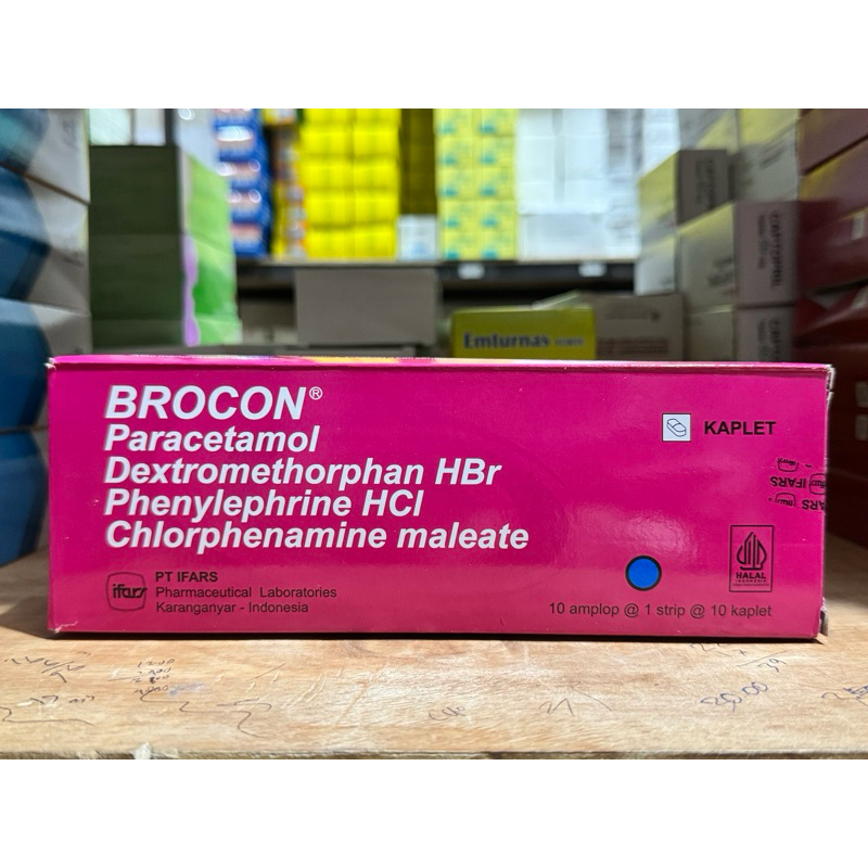 Jual BROCON ( 1 BOX = 10 STRIP = 100 KAPLET ) | Shopee Indonesia