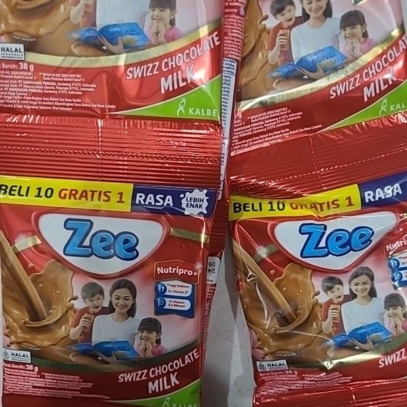 Jual Zee susu rasa coklat 1 renceng isi 10 + GRATIS 1 renceng @38g ...