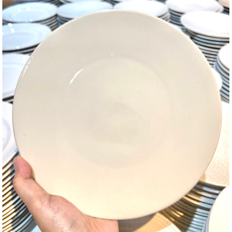 Jual Piring Keramik dinner plate warna Cream | Shopee Indonesia