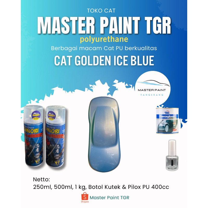 Jual (BISA DIJADIKAN PILOX) CAT GOLDEN ICE BLUE | CAT BIRU MUDA ...