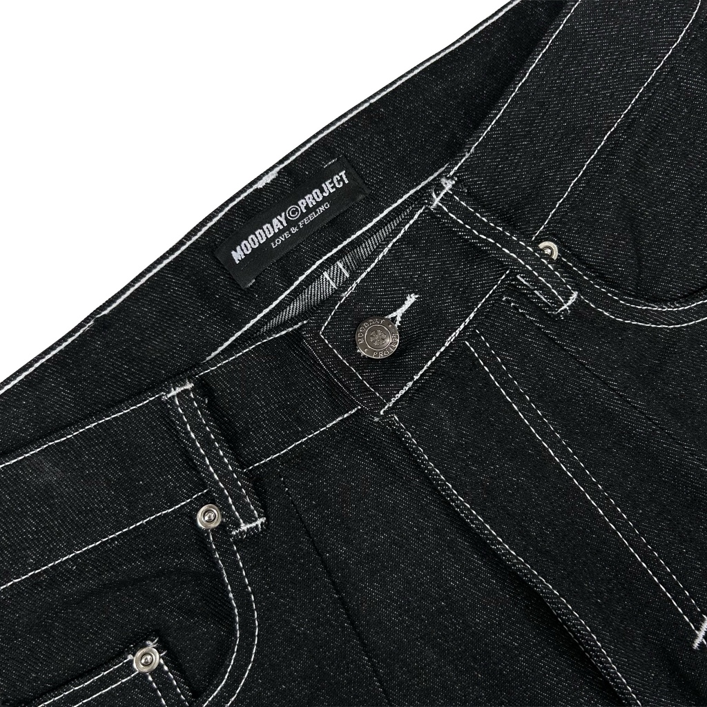 Jual RAW DENIM BAGGY HITAM OSAKA MOODDAY PROJECT | Shopee Indonesia