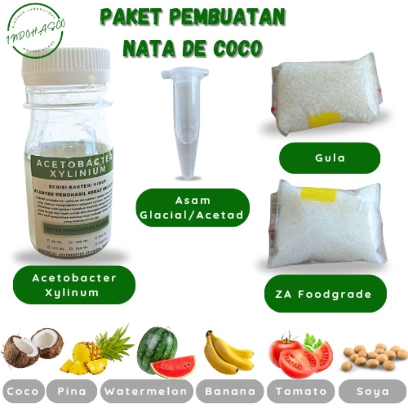 Jual [READY COD] Bibit starter Nata De Coco dapat ZA Foodgrade, Asam ...