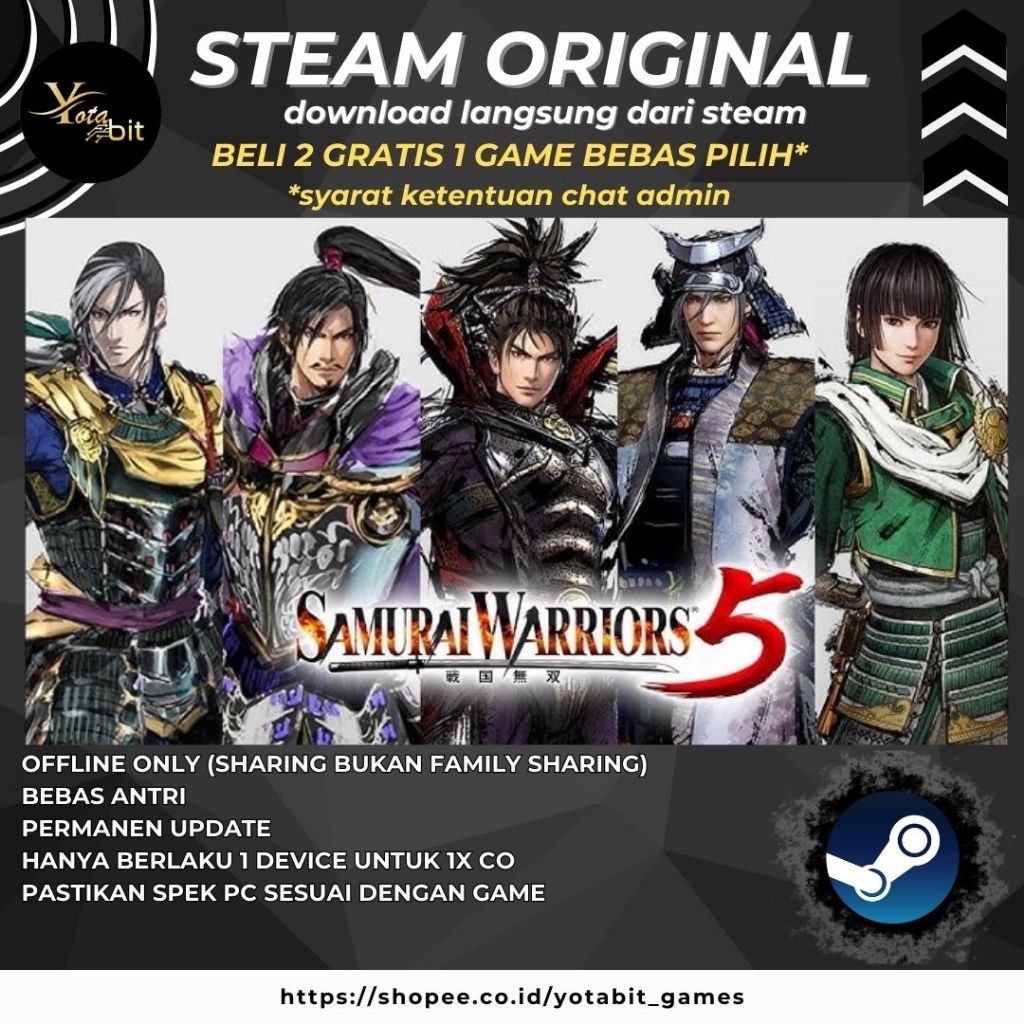 Jual Samurai Warriors 5 Game PC Sharing Original Offline | Shopee Indonesia