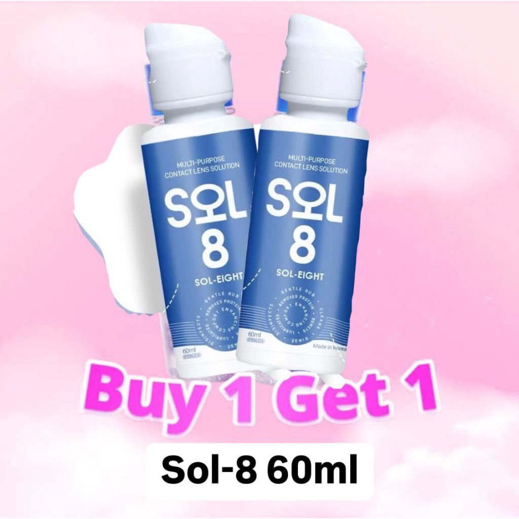 Jual Promo Sol-8 MPS 60ml (Buy 1 Get 1 FREE) Cairan Pembersih Softlens ...