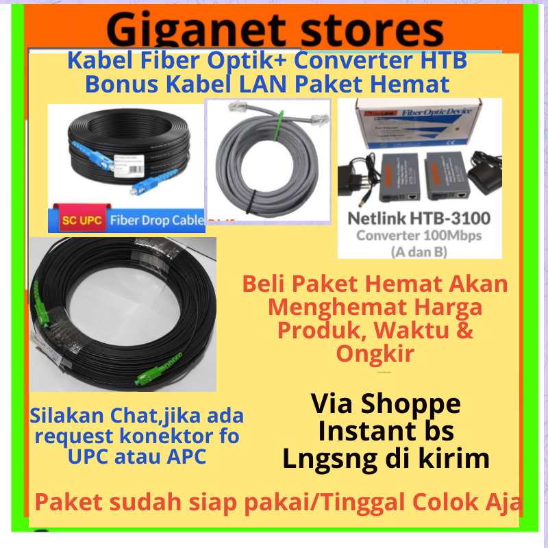 Jual Kabel Fiber Optik Dropcore FTTH Kabel FO Precon 195m 200m 215m 225m Bundling Converter HTB ...