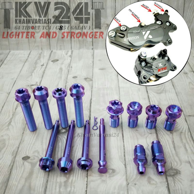 Jual Baut titanium caliper kaliper 2p 4p KTC | Shopee Indonesia