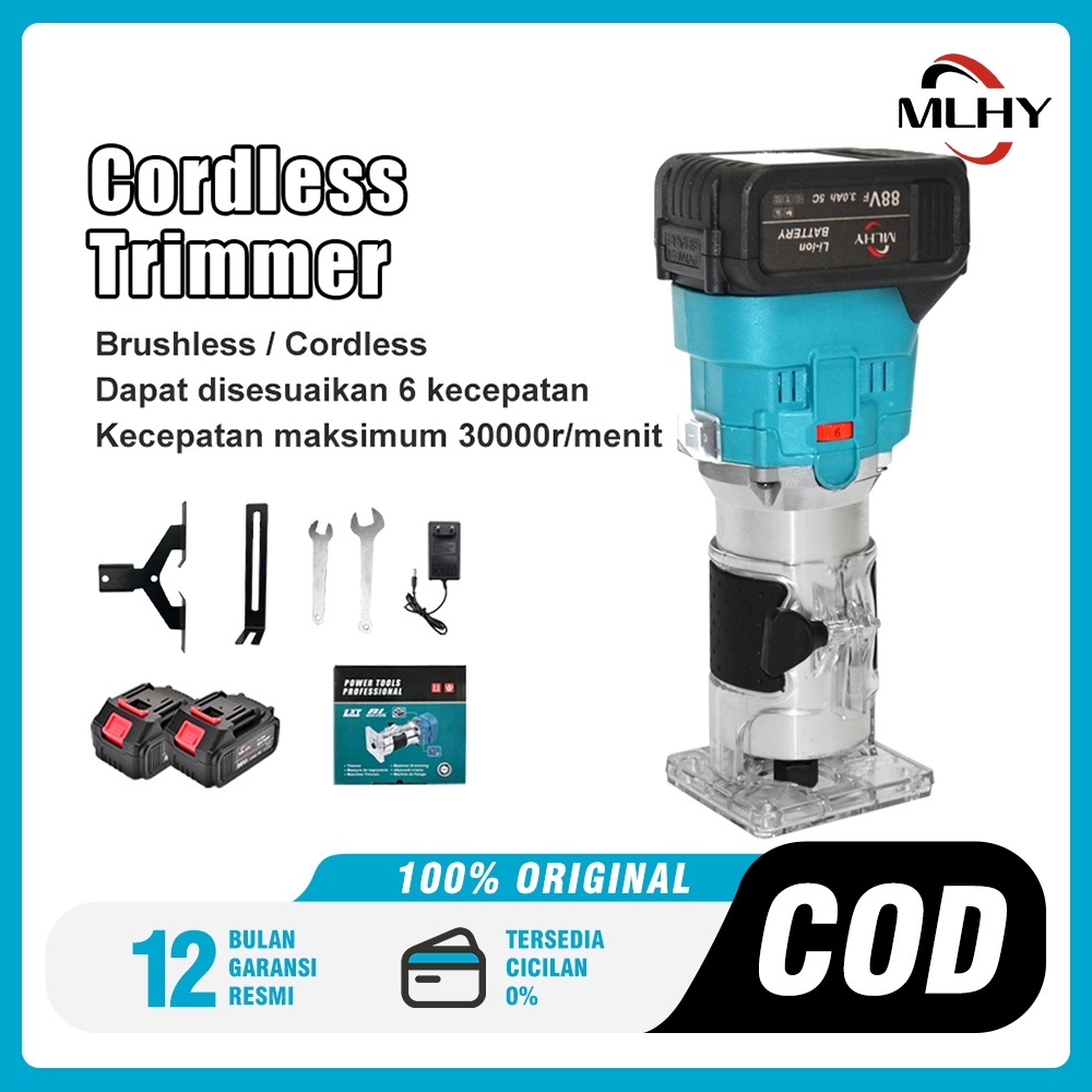Jual MLHY Wood Trimmer Kayu Mesin Router Profil Fullset cordless Mesin ...