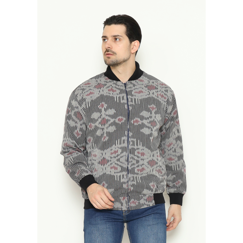 Jual Etniq Craft Suga Jacket Bomber Tenun Jepara-Grey | Shopee Indonesia