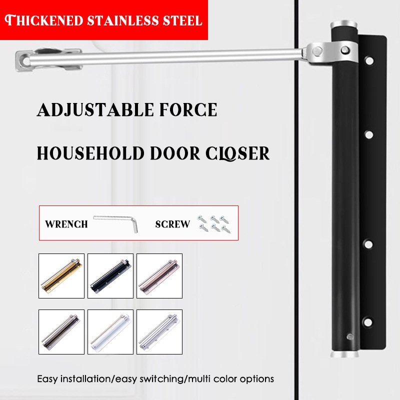Jual Stainless Steel Door Closer for Wood/Aluminum Doors, Adjustable ...