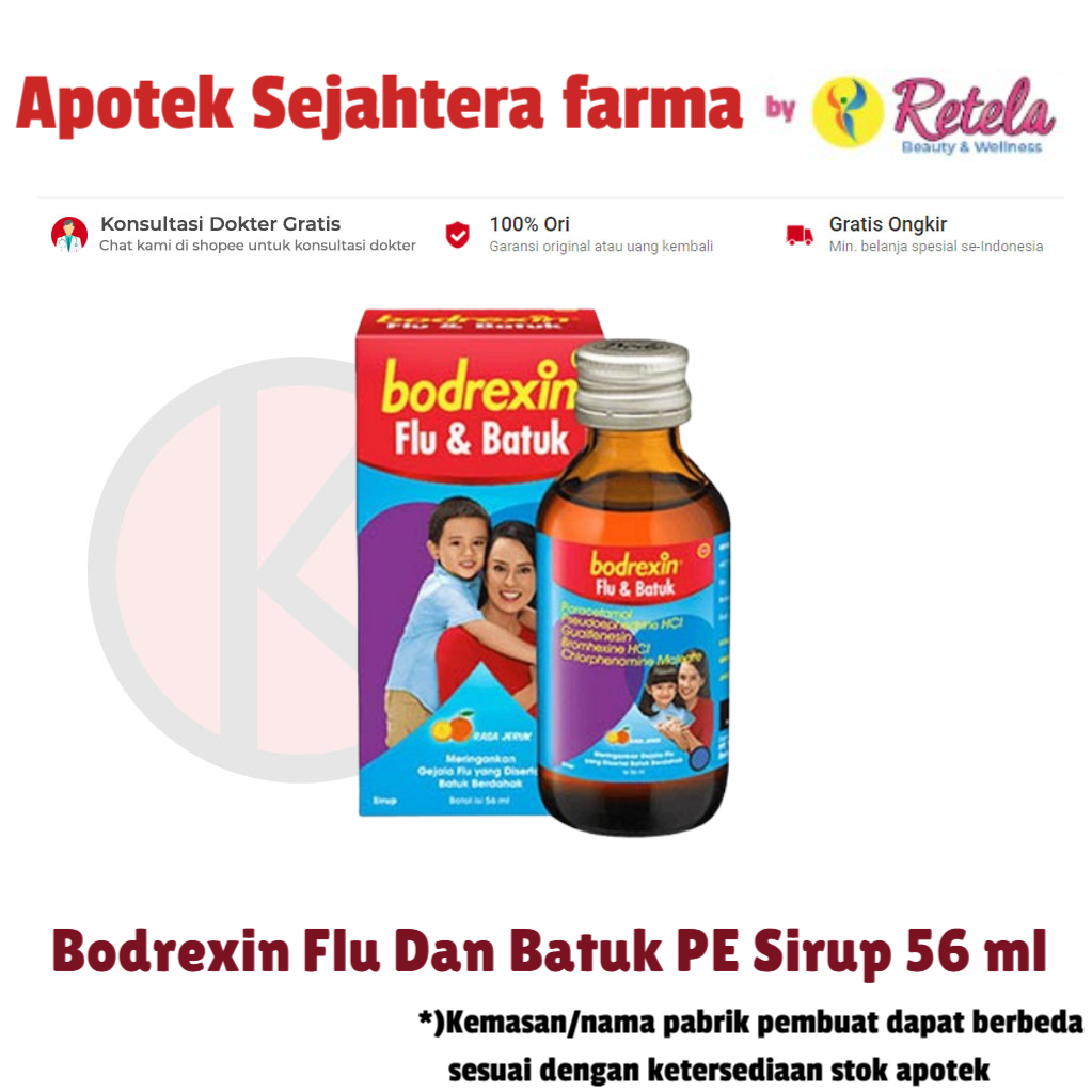 Jual Bodrexin Flu Dan Batuk PE Sirup 56 ml | Shopee Indonesia