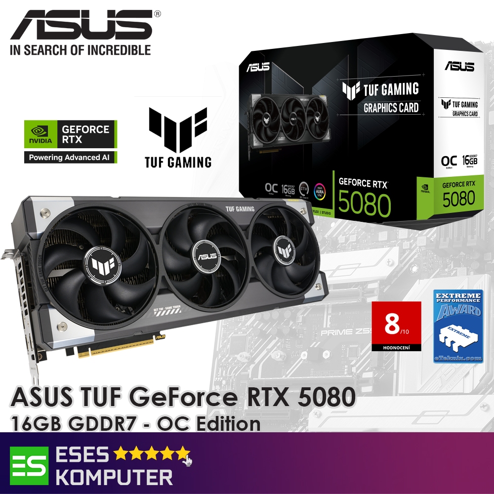 Jual VGA ASUS TUF GeForce RTX 5080 16GB GDDR7 O16G OC Edition | Shopee ...
