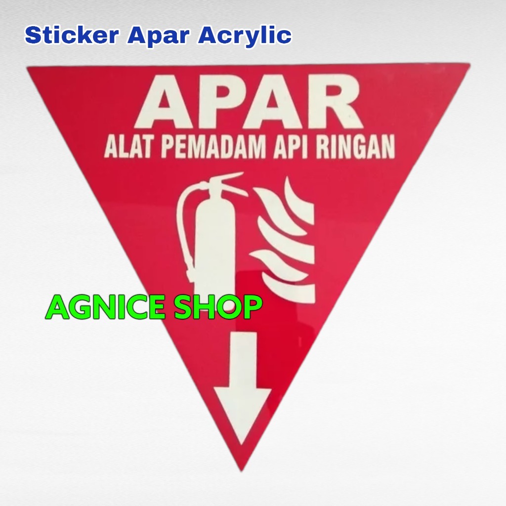 Jual Rambu Segitiga Alat Pemadam Api APAR Acrylic 2mm Sticker 3M ...