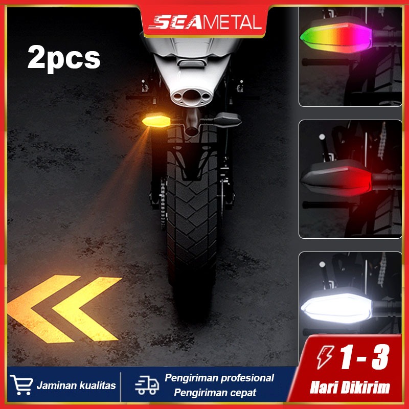 Jual SEAMETAL Lampu Sen LED 2 Pcs Lampu Sein Proyeksi Lampu Sein Sepeda ...