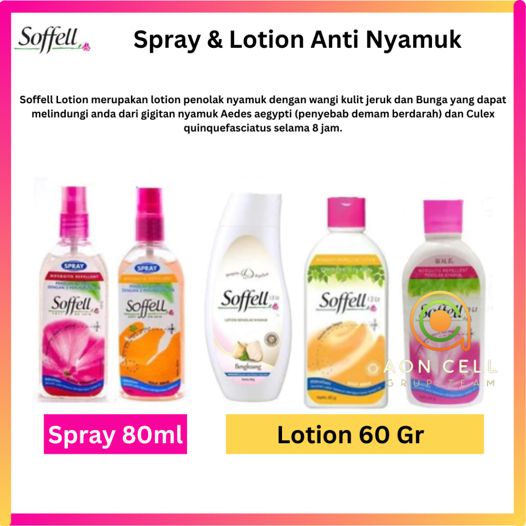 Jual Soffell sofell soffel sofel lotion anti nyamuk spray penolak ...