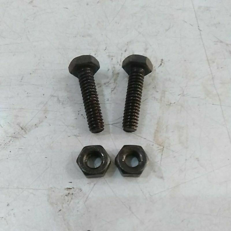 Jual BAUT MUR NC HITAM 1/4"X1" (KUNCI 10) | Shopee Indonesia