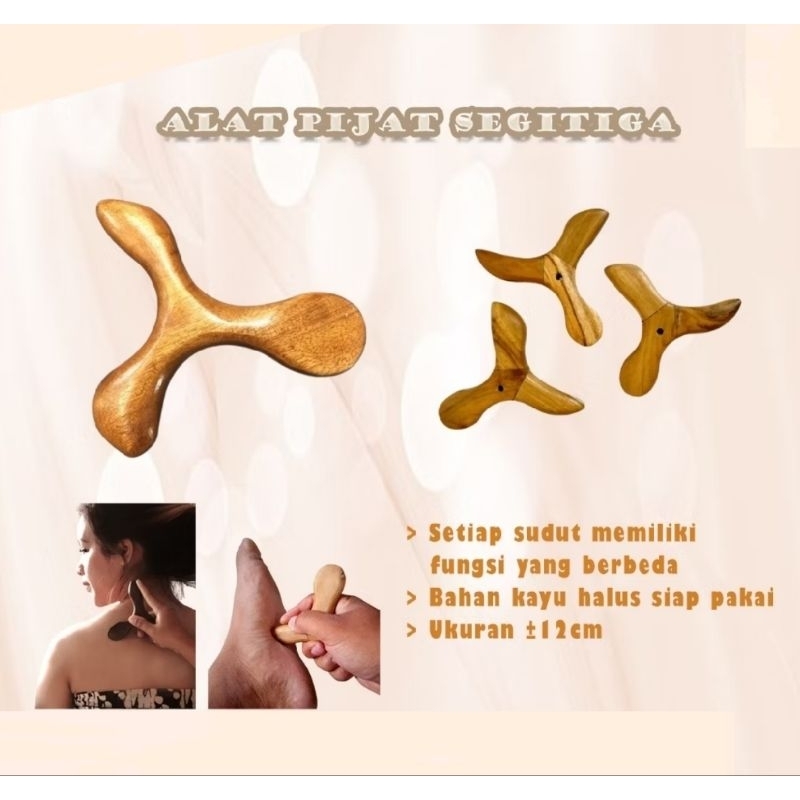 Jual Alat Pijat Kayu Segitiga /kerokan Kaki Tiga Telapak Kaki Tangan ...