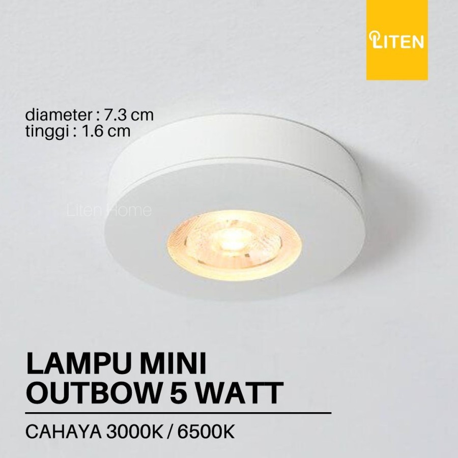 Jual Lampu Mini Downlight Outbow Tempel Spot 5watt 5 watt 5w Spotlight ...