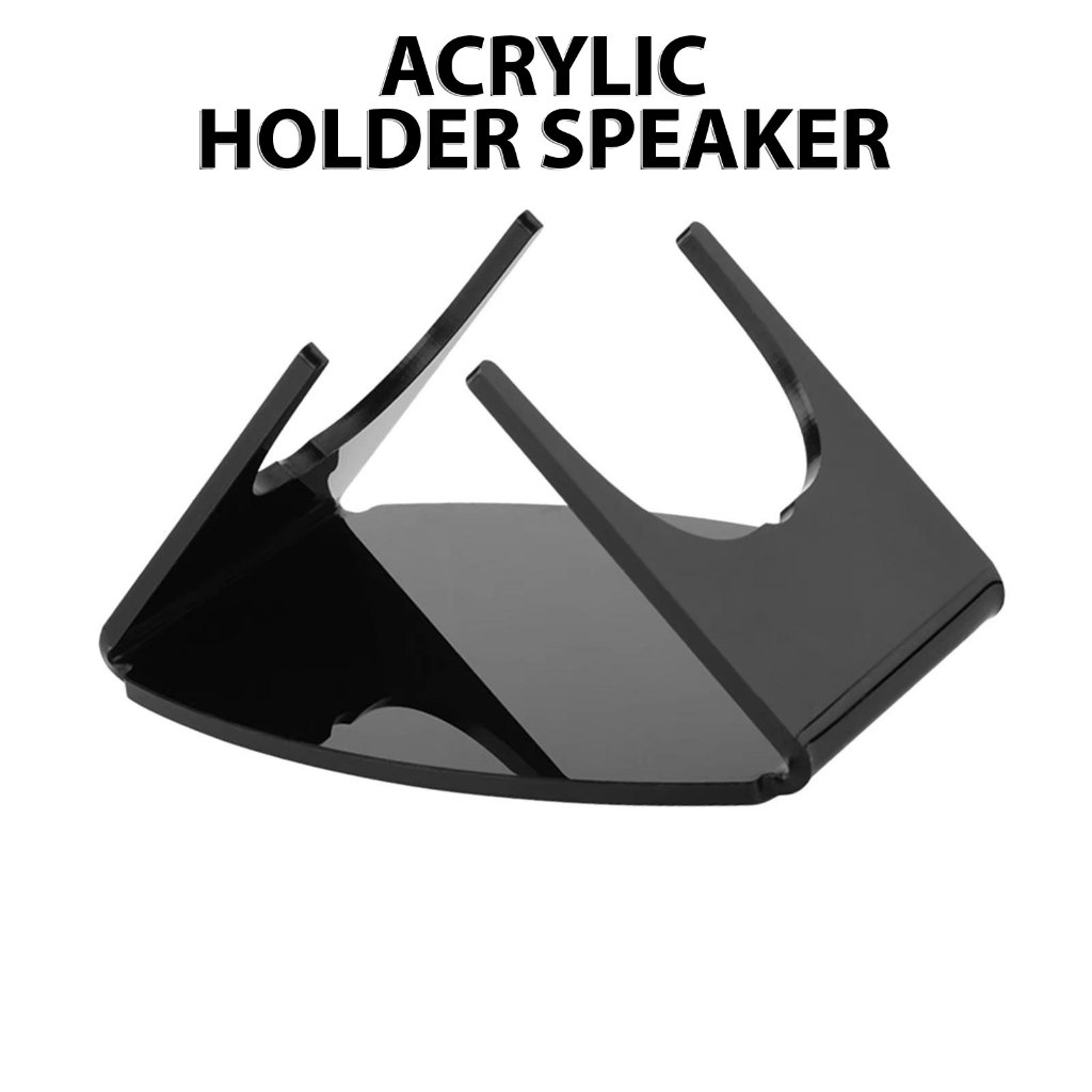 Jual Acrylic Holder Desktop Speaker Stand Tempat Display Speaker Bulat ...