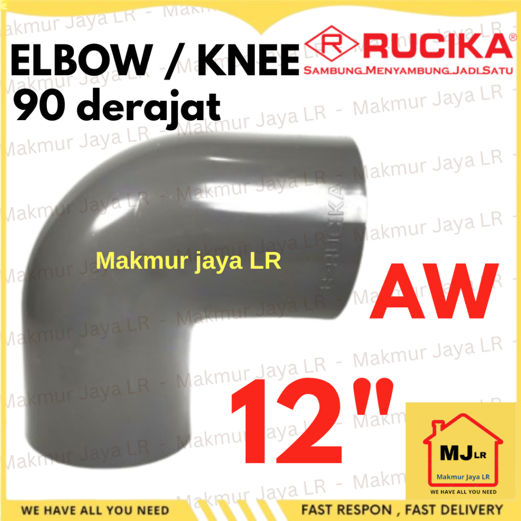 Jual Elbow 12 inch Keni 12" PVC D / AW RUCIKA Knee L 90 ⁰ derajat Kni Kenie Knie 12 dem dim in ...