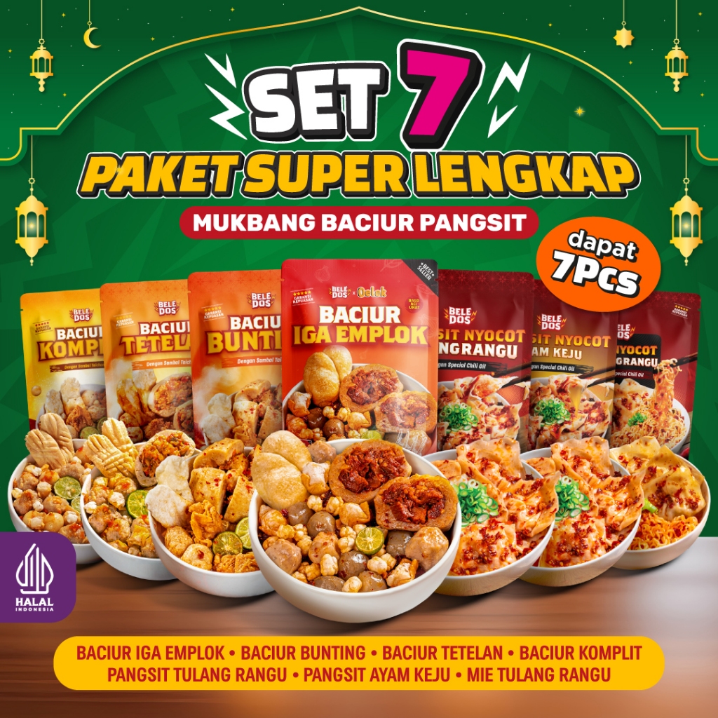 Jual Beledos Pesta THR Paket Super Lengkap Baso Aci Sambal Taichan ...