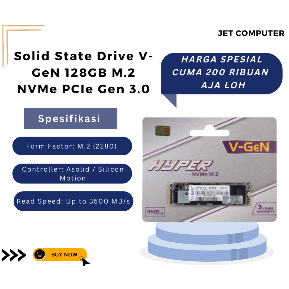 Jual SSD V-GEN 128GB M.2 NVMe PCIe Gen 3.0 - SSD VGEN M2 NVME - SSD ...