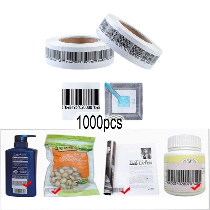 Jual 1000 Pcs/Roll RF label 8.2MHZ Anti Pencurian Label Alarm Toko ...