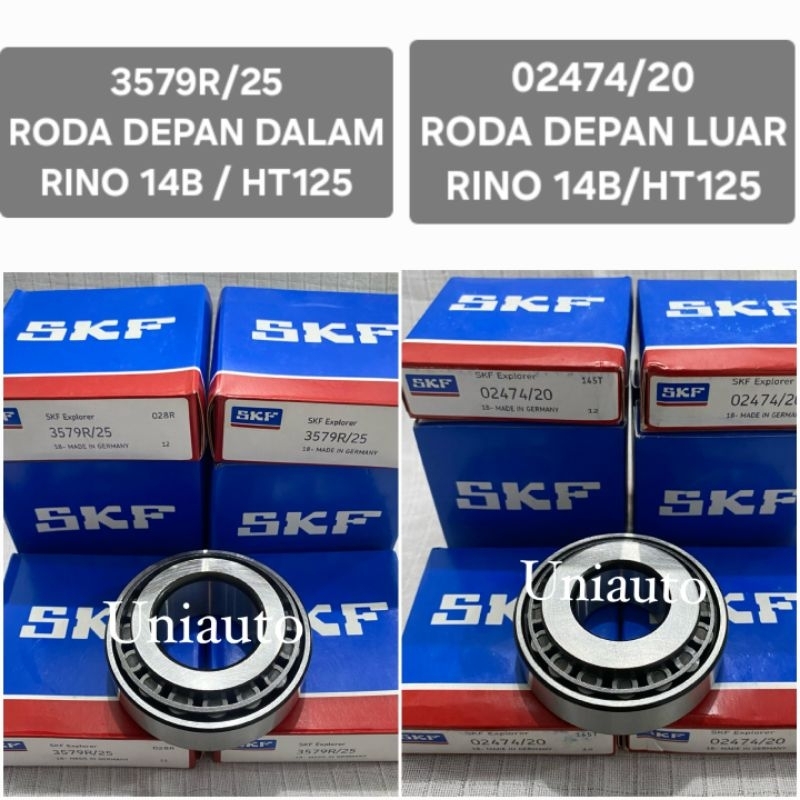 Jual Bearing 02474/20 , 3579R/25 SKF RODA DEPAN LUAR DALAM RINO 14B/HT125 MADE IN GERMANY ...