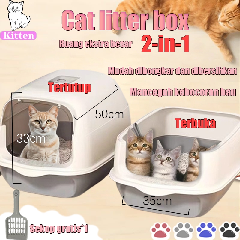 Jual CAT LITTER BOX-Kotak kotoran kucing peliharaan, toilet kucing dan ...