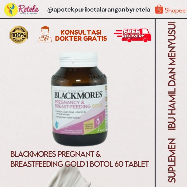 Jual BLACKMORES PREGNANT & BREASTFEEDING GOLD 1 BOTOL 60 TABLET ...