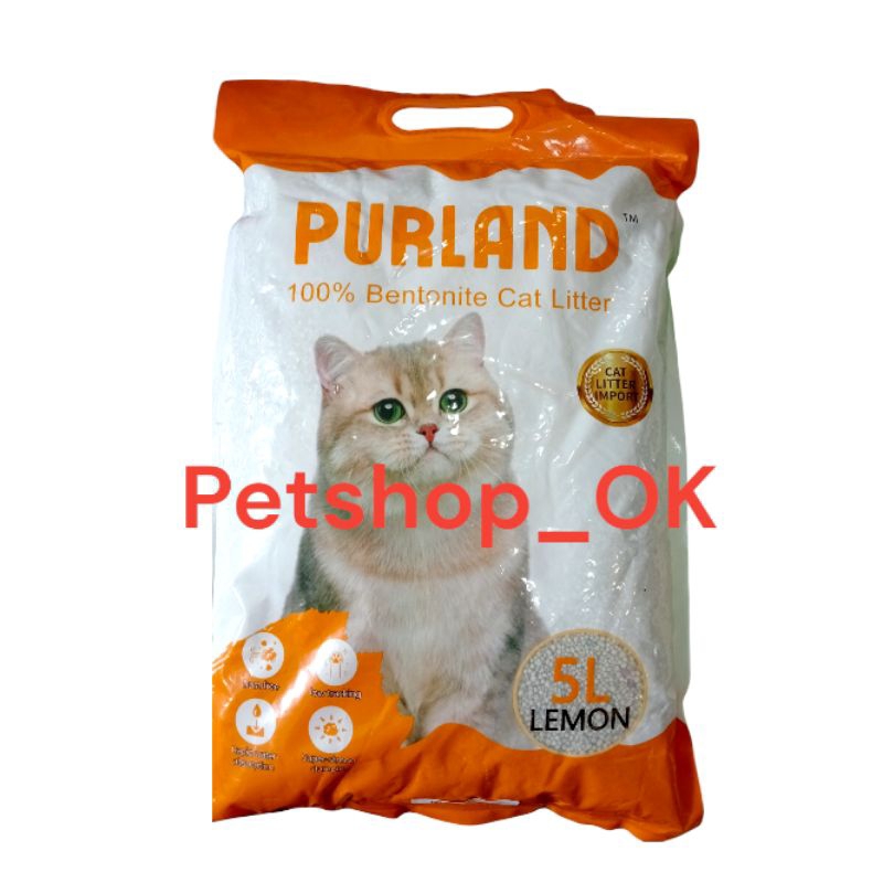 Jual Pasir Bentonite Purland 5L / Pasir Gumpal / Pasir Kucing / Pasir ...