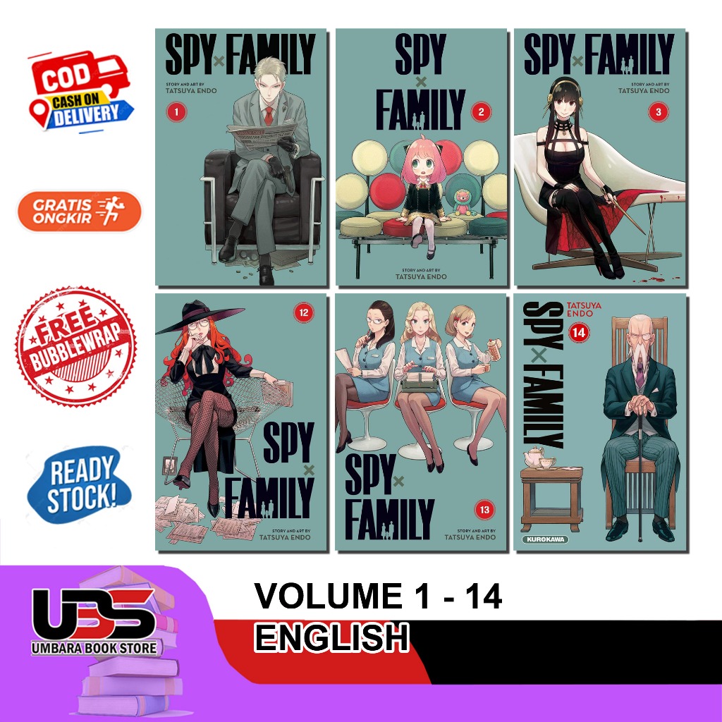 Jual Komik Spy x Family by Tatsuya Endo, Volume 1 - 14 (English) | Shopee Indonesia