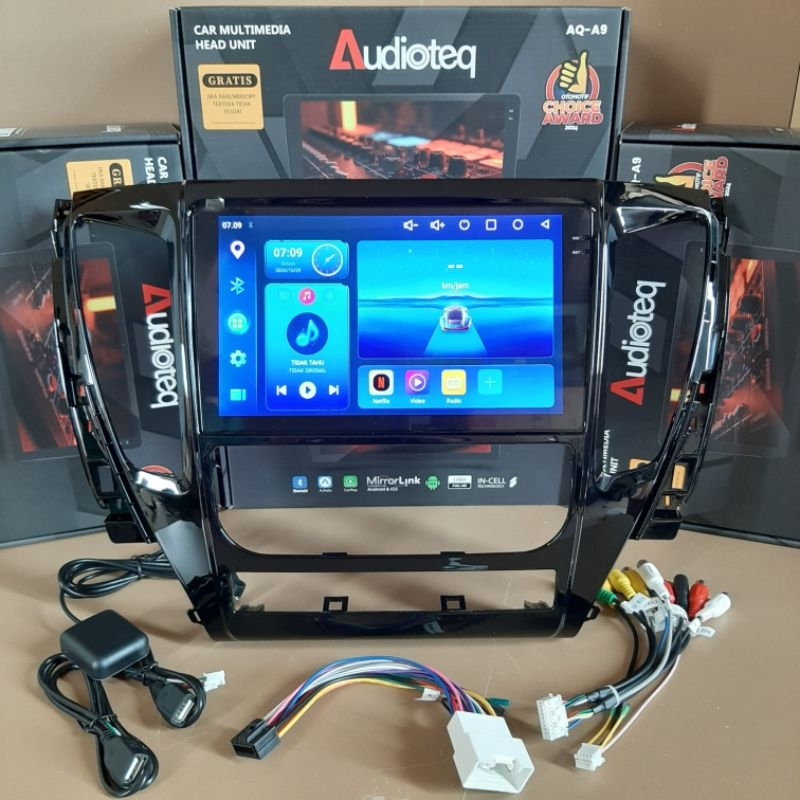 Jual HEAD UNIT ANDROID PAJERO 2016 - 2020 ANDROID 9 INCH AUDIOTEQ RAM 2/64 GB INCELL BLACK ...