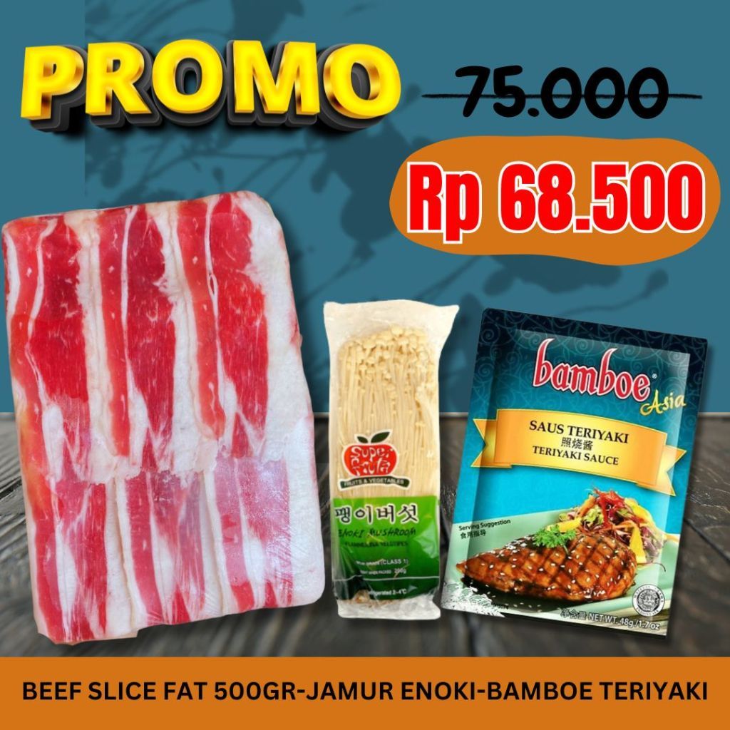 Jual PAKET SPECIAL BARBEQUE- DAGING SAPI IMPORT BEEF SLICE FAT 250GR ...