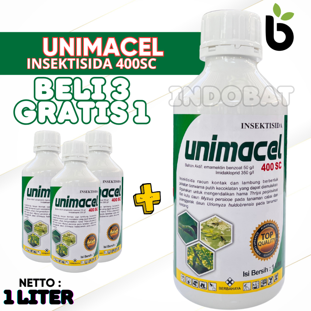 Jual Insektisida UNIMACEL 400SC 1 Liter Membasmi Serangan Hama Ulat Holtikultura | Shopee Indonesia
