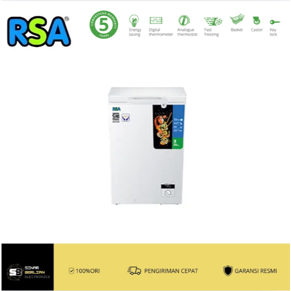 Jual Chest Freezer RSA 100 liter (CF-110) Lemari Box Pembeku 100 Liter ...