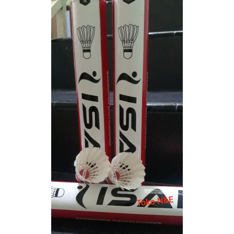 Jual SHUTTLECOCK ISAI MERAH KOK BADMINTON BULU TANGKIS | Shopee Indonesia