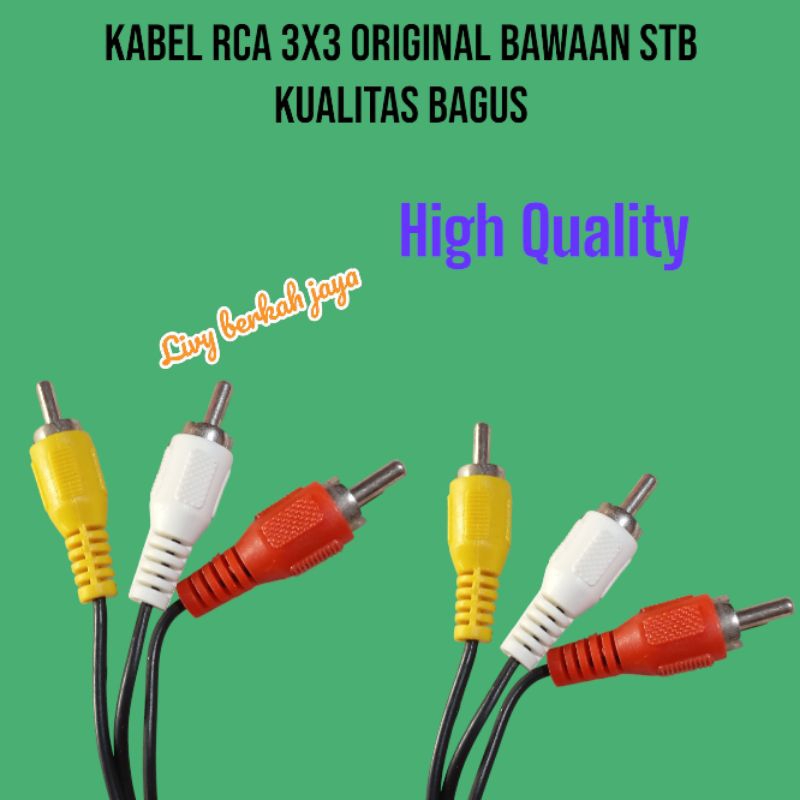 Jual Kabel RCA 3x3 bawaan STB Original BAGUS / TEBAL | Shopee Indonesia